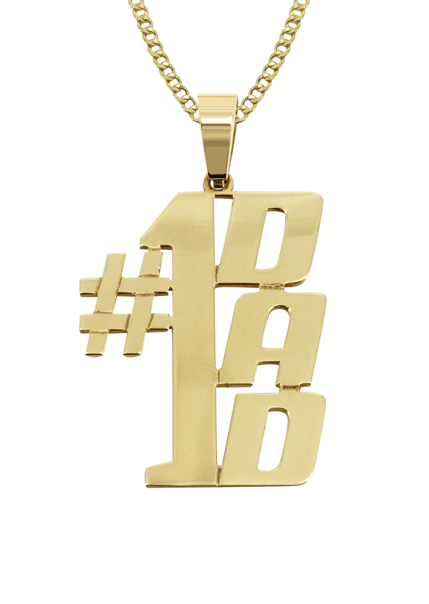 14K Ladies Number Name Plate Necklace #52 – SHOP GOLD USA