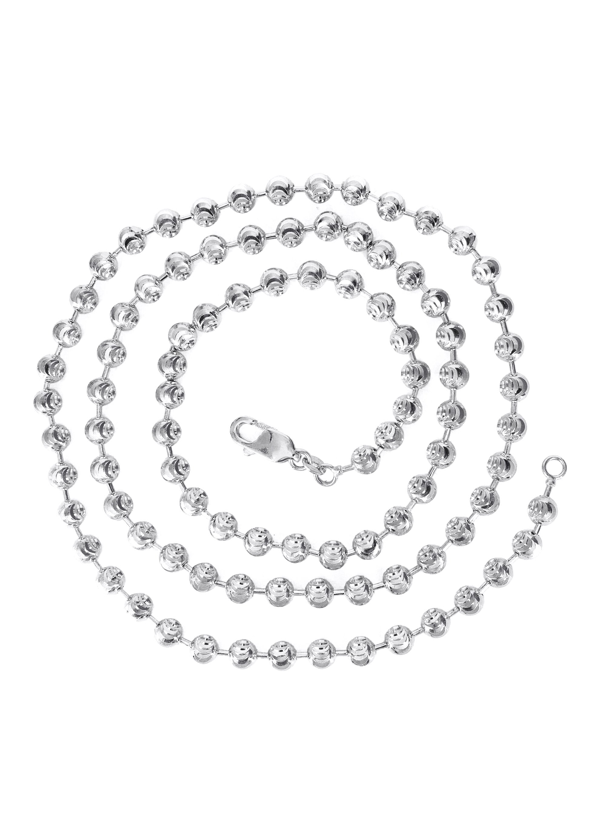 Gold Chain - Mens Moon Cut Chain 10K/14K White Gold – SHOP GOLD USA